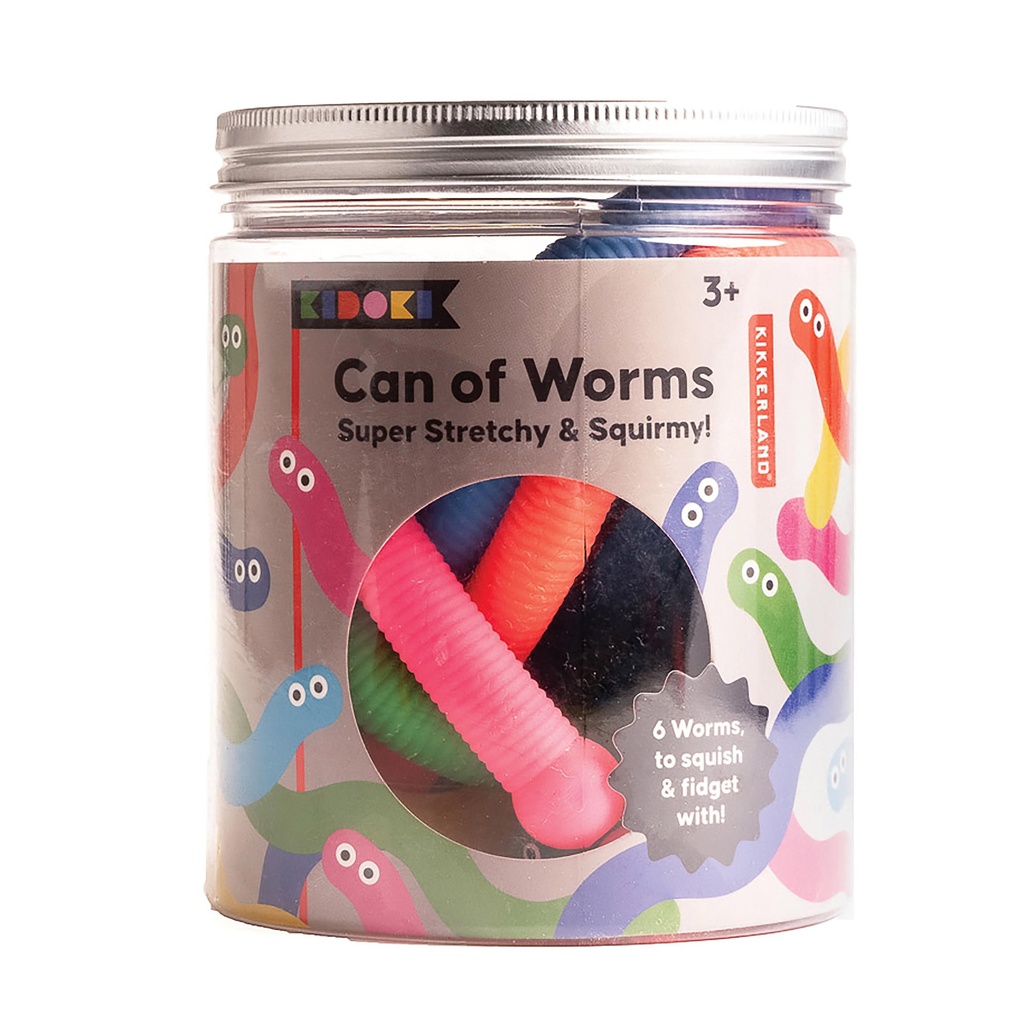 Kidoki Can of Worms Fidget Toys – Squiggly Sensory Fun | The TeamKids Shop